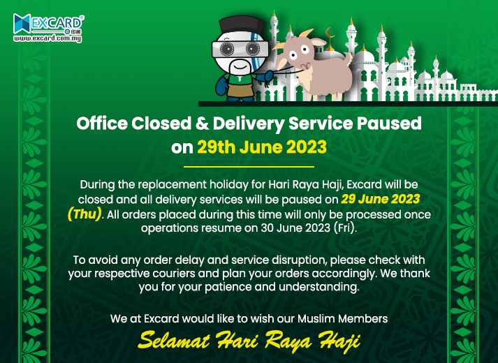 Office Closed & Delivery Service Paused on Hari Raya Haji
